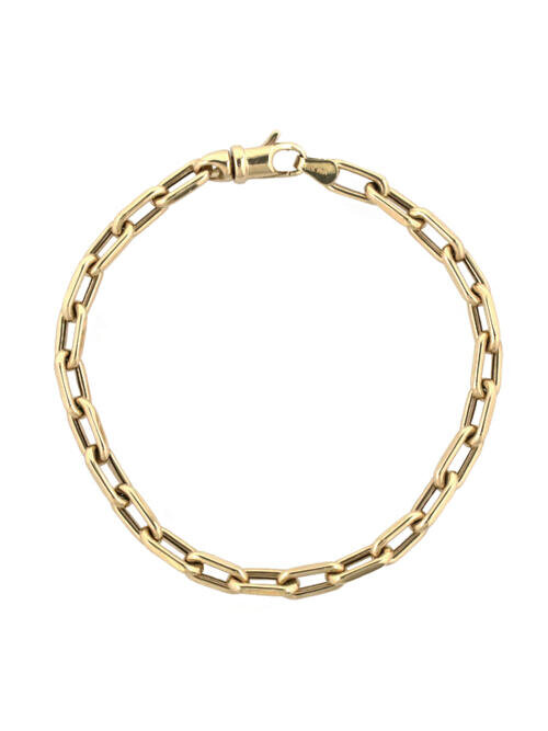 4.3x9.3mm Square Link Solid 14K Gold Chain