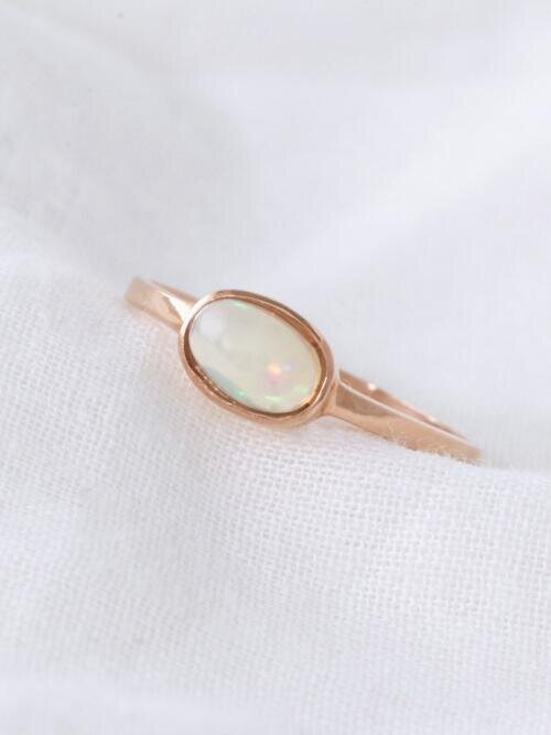 simple opal ring setting